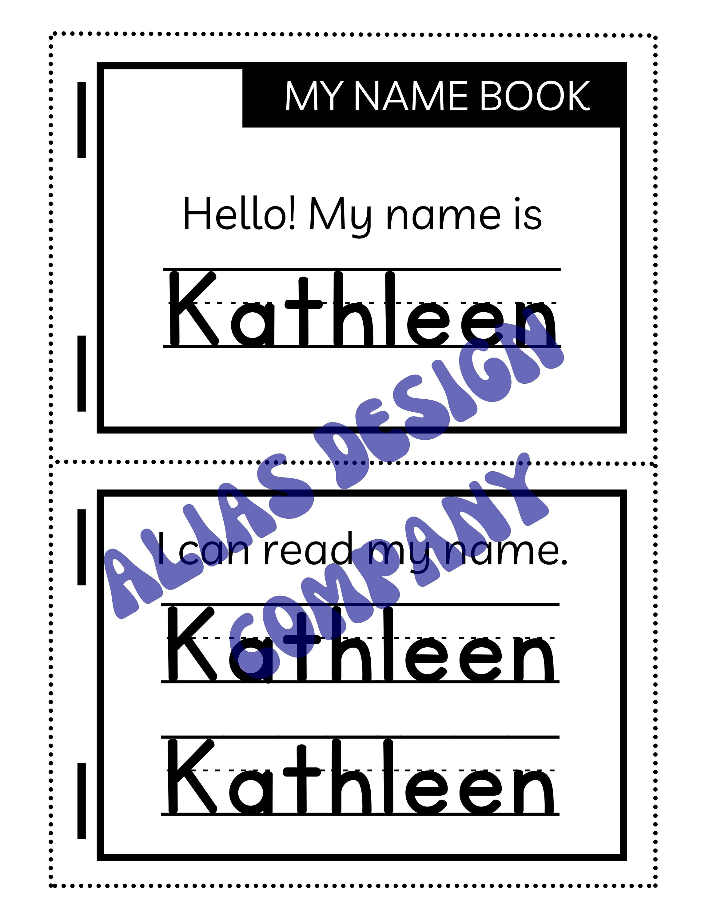 Custom Name Tracing Book Handwriting Practice Book Custom - Etsy