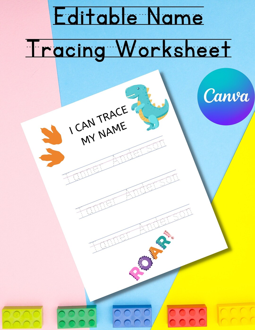 Custom Name Tracing Worksheet Handwriting Practice Custom Personalized ...