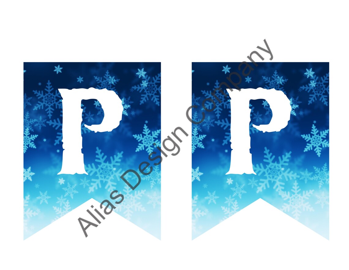 Printable Frozen Banner Frozen Birthday Happy Birthday - Etsy