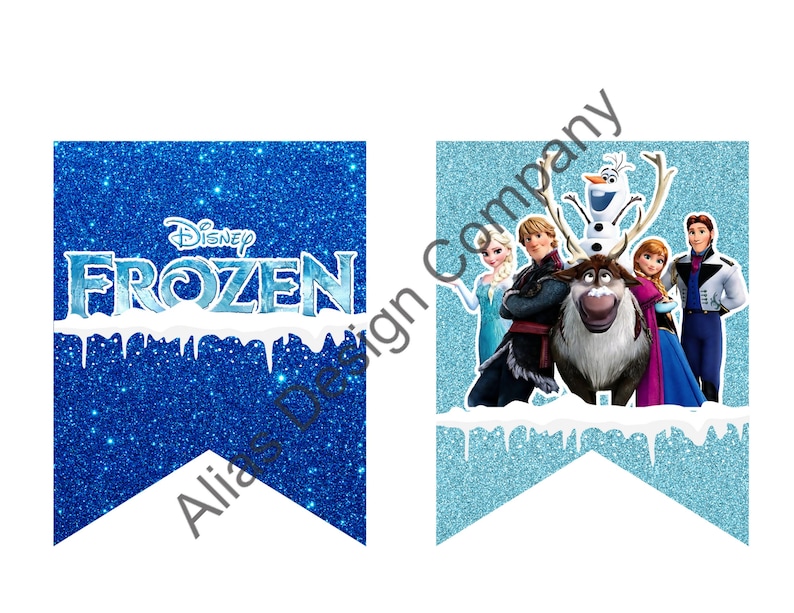 Printable Frozen Banner Frozen Birthday Happy Birthday Banner Elsa ...