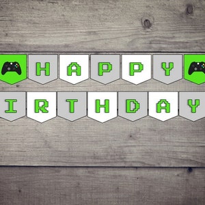 XBOX Happy Birthday Printable Digital Banner - Etsy