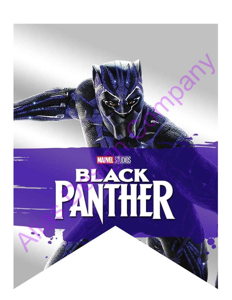 Black Panther Happy Birthday Banner, Black Panther Party Printable ...