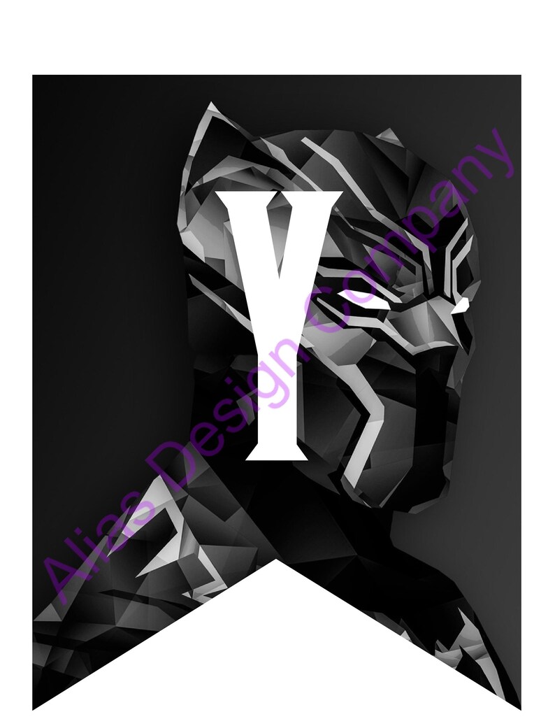 Black Panther Happy Birthday Banner, Black Panther Party Printable ...