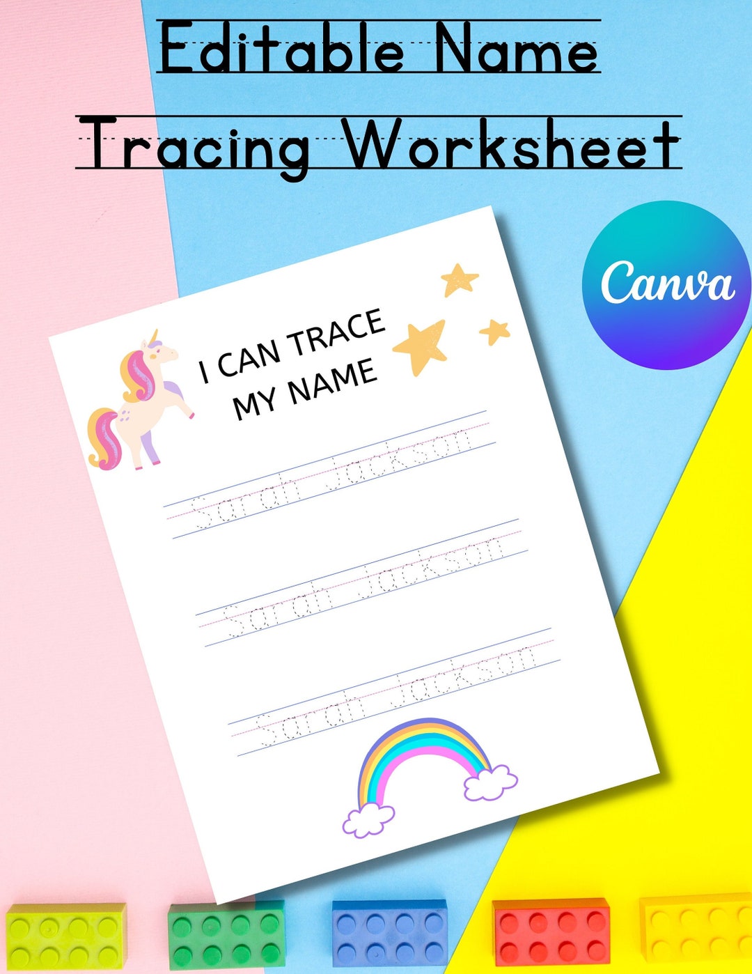 Custom Name Tracing Worksheet Handwriting Practice Custom Personalized ...