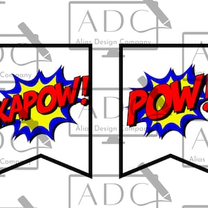 Happy Birthday Superhero Banner Superhero Party Printable Superhero ...