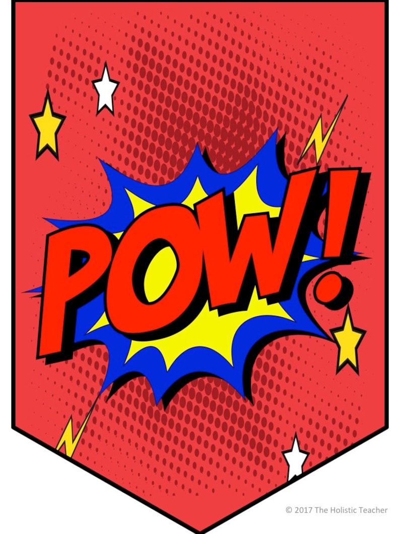 Editable Superhero Banner - Welcome Banner - - Etsy