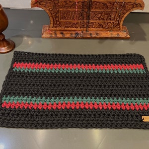 Crochet Kwanzaa Mkeka, Handmade Kinara Mat - Etsy