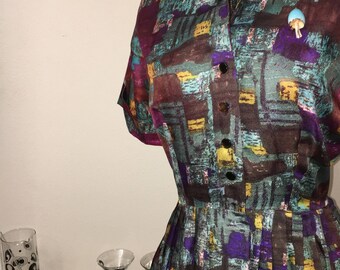 Atomic Print Dress | Etsy