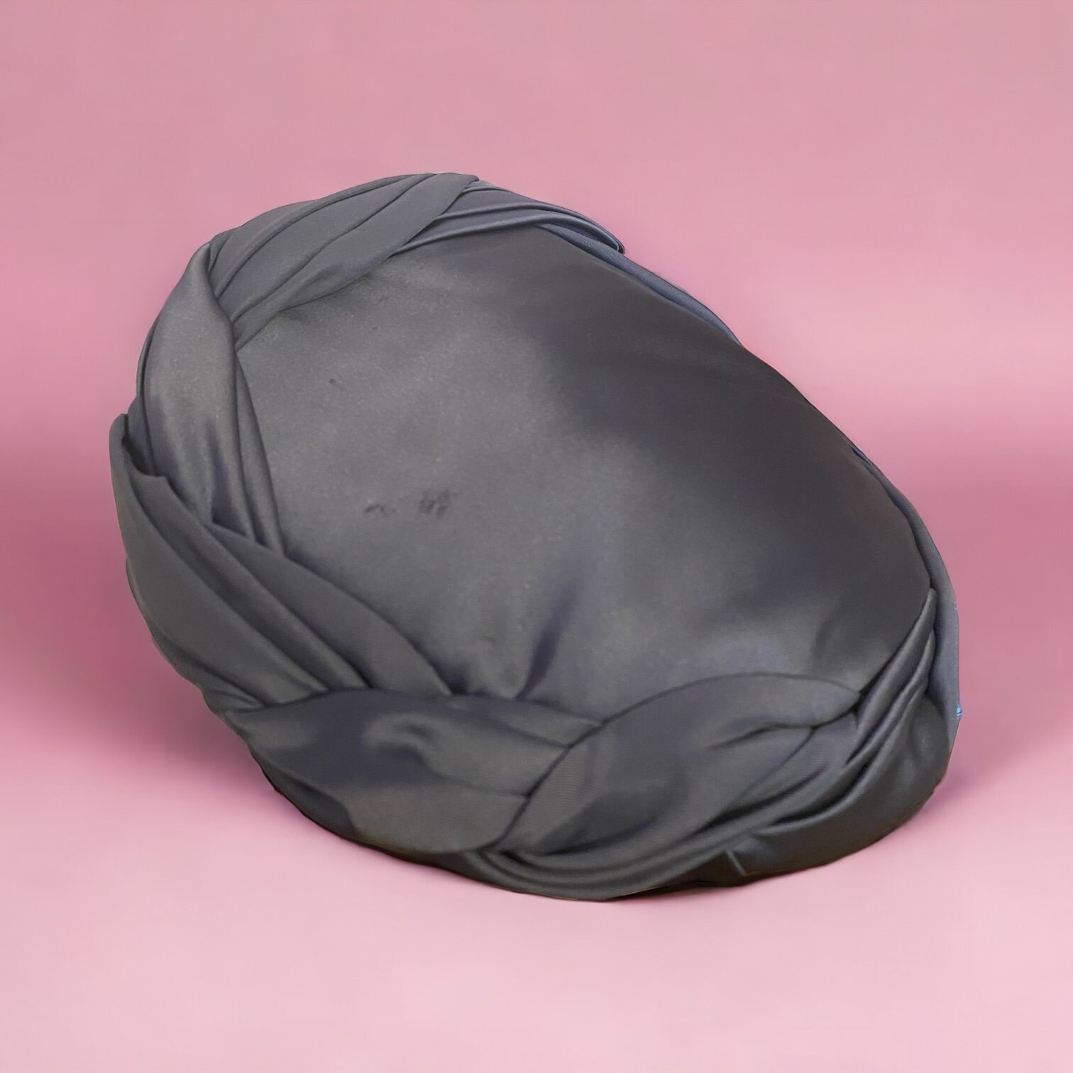 Vintage 1950s - 1960s Periwinkle and Fuchsia Satin Hat Millinery Modes ...