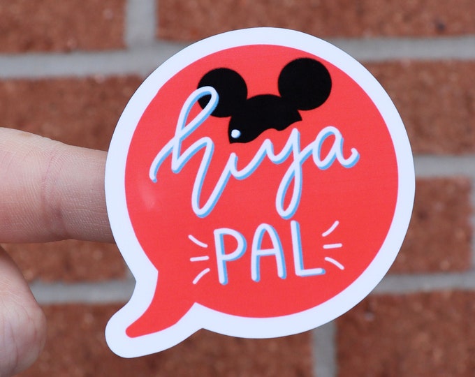 Hiya Pal Sticker Mickey Mouse Waterproof Sticker - Etsy