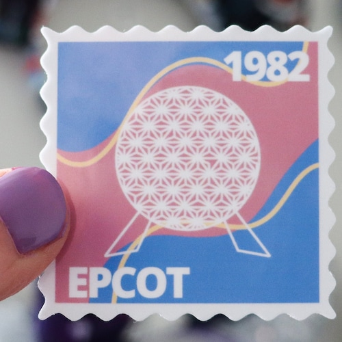 Epcot-inspired Stamp Sticker Epcot Spaceship Earth Sticker - Etsy