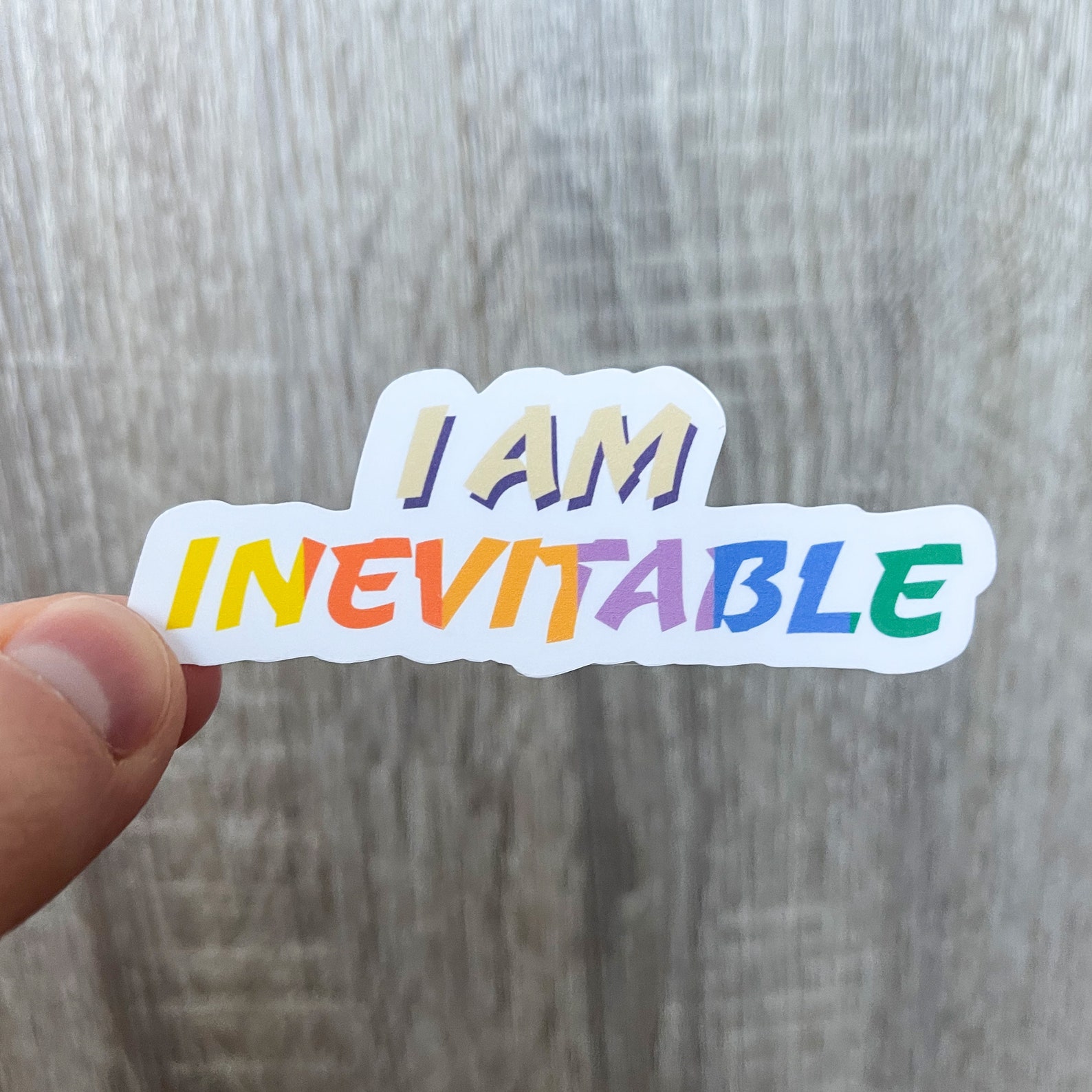 I Am Inevitable Sticker Thanos Quote Sticker Endgame - Etsy