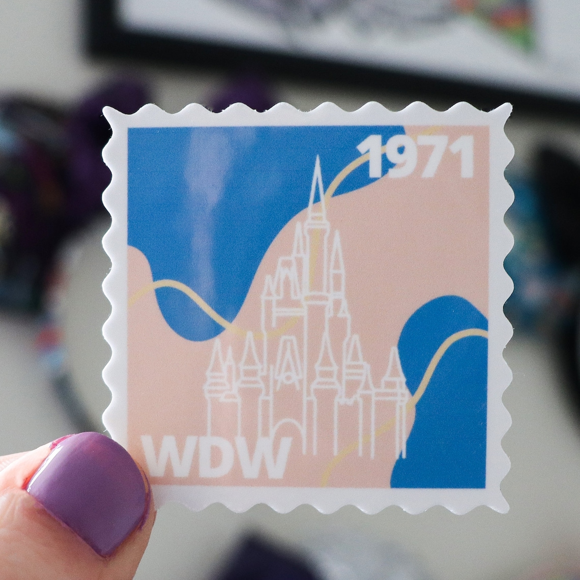 Walt Disney World Stamp Sticker Pack Magic Kingdom Sticker | Etsy