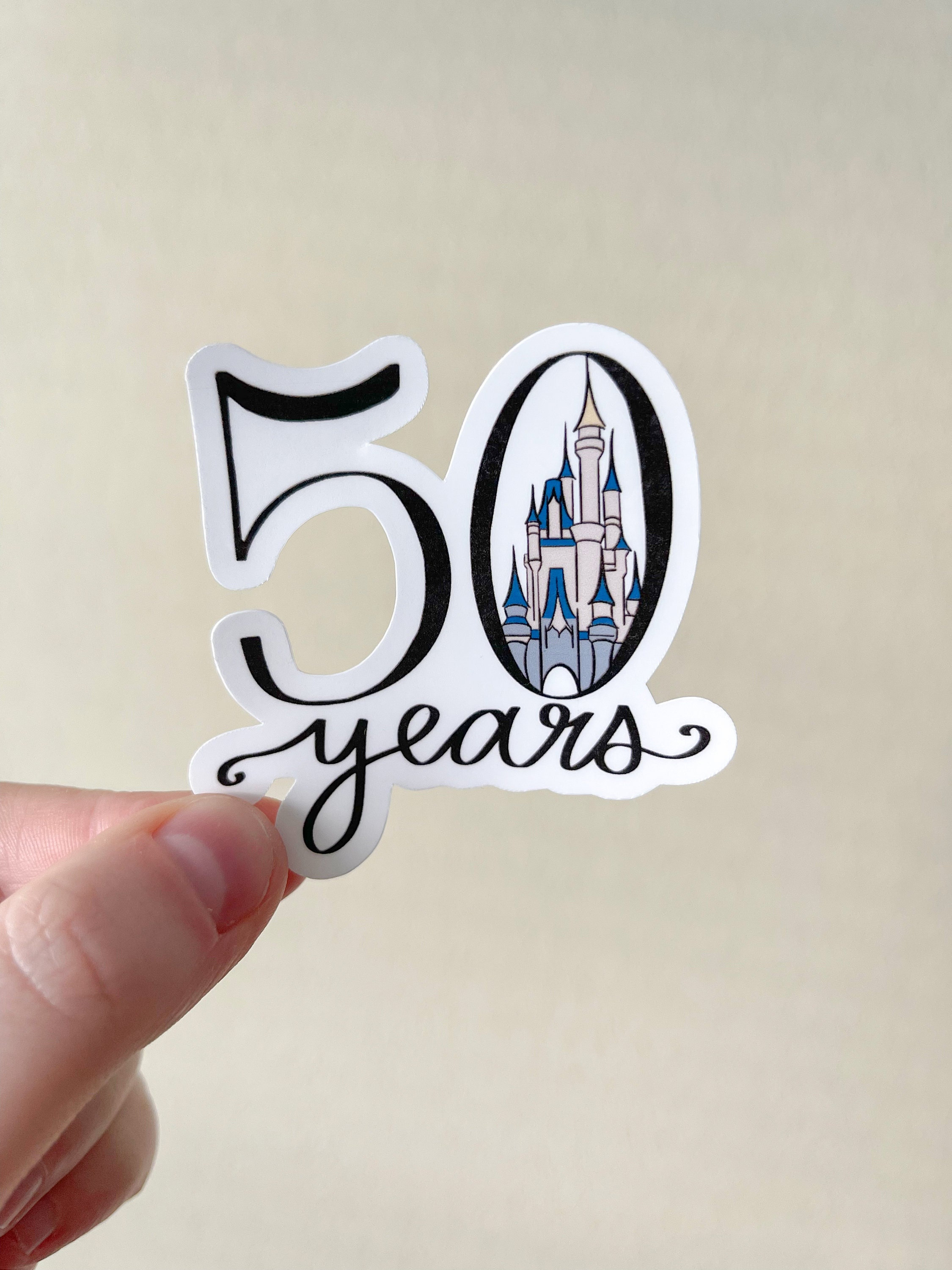 50 Years Sticker WDW 50th Anniversary Walt Disney World 50th - Etsy