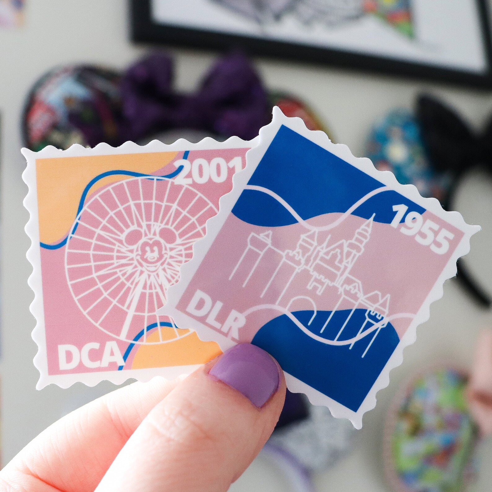 Disneyland-inspired Stamp Sticker Pack Disneyland Sticker | Etsy