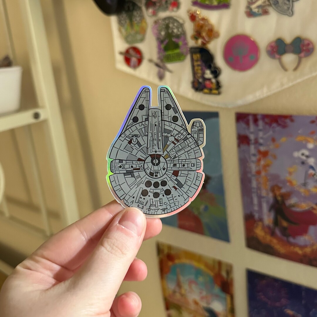 Holographic Millennium Falcon Sticker Holographic Star Wars Sticker ...