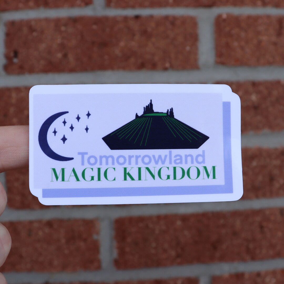 Tomorrowland Sticker| Space Mountain Waterproof Sticker| WDW Magic ...