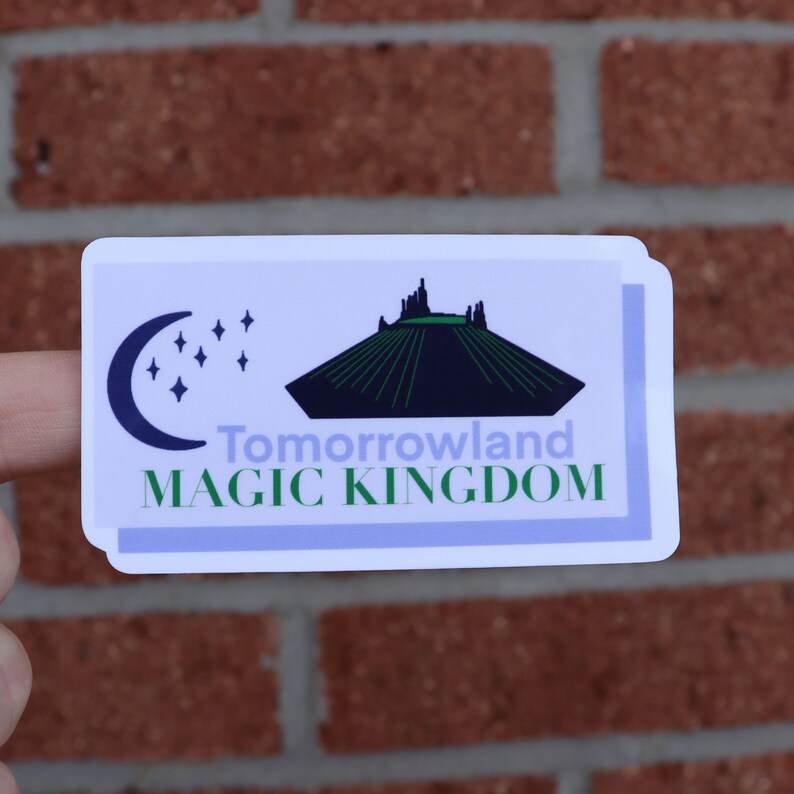 Tomorrowland Sticker Space Mountain Waterproof Sticker WDW - Etsy