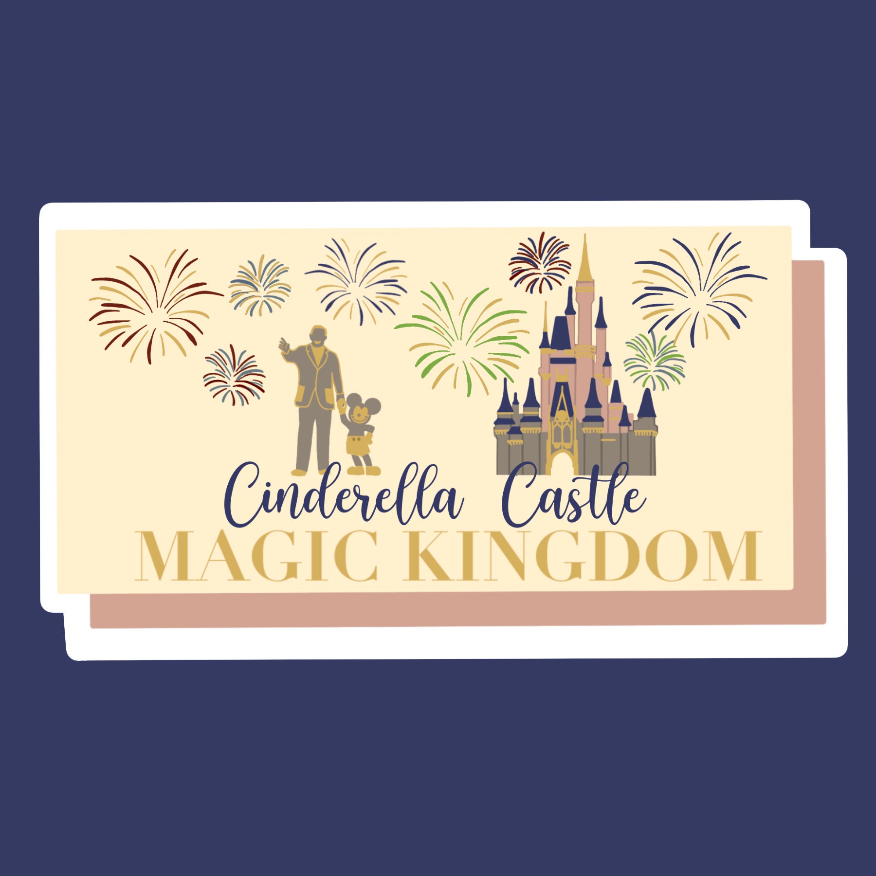 WDW Castle Sticker Magic Kingdom Sticker Disney Castle | Etsy