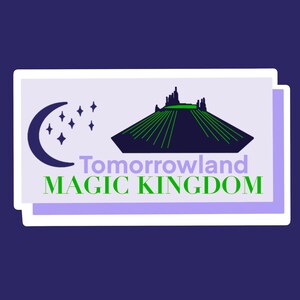 Tomorrowland Sticker| Space Mountain Waterproof Sticker| WDW Magic ...