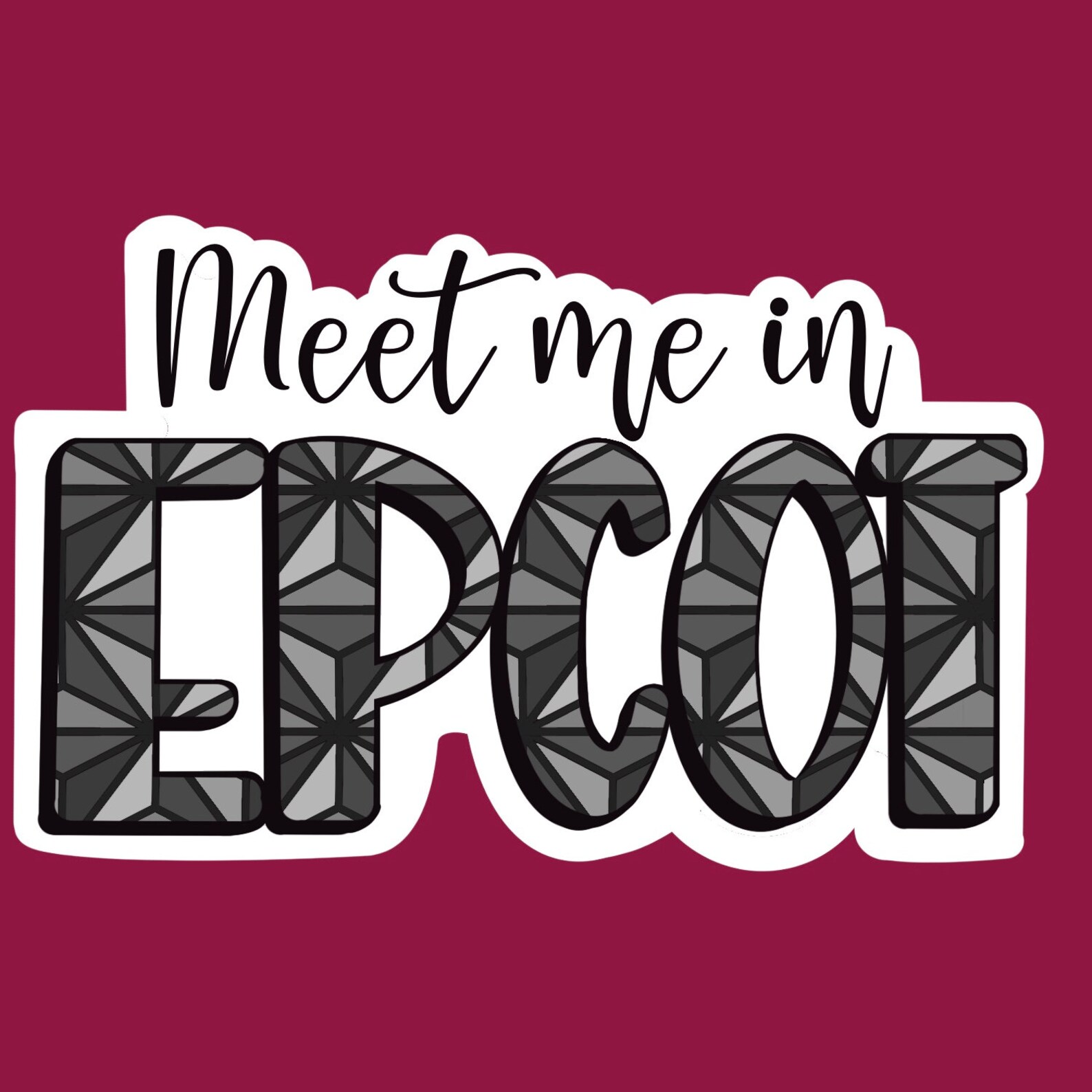 Meet Me in Epcot Sticker Epcot Sticker WDW Sticker Disney | Etsy