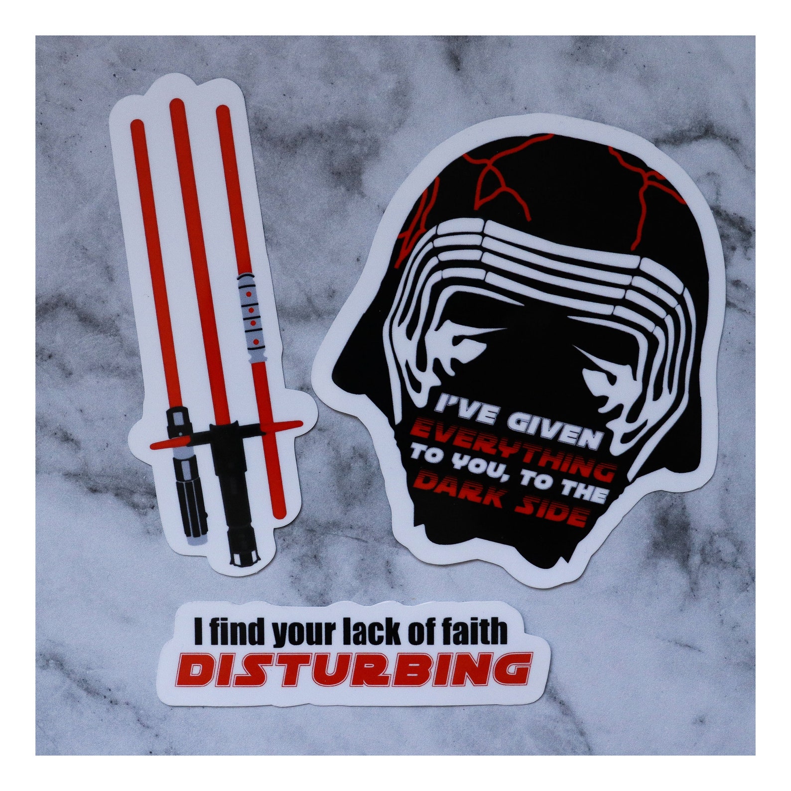 Sith Waterproof Sticker Pack Star Wars Dark Side Stickers - Etsy
