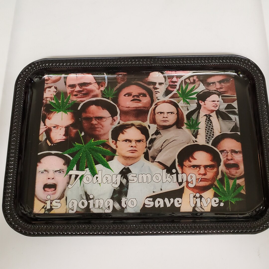 The Office dwight Shrute Weed Cannabis Rolling Tray With - Etsy
