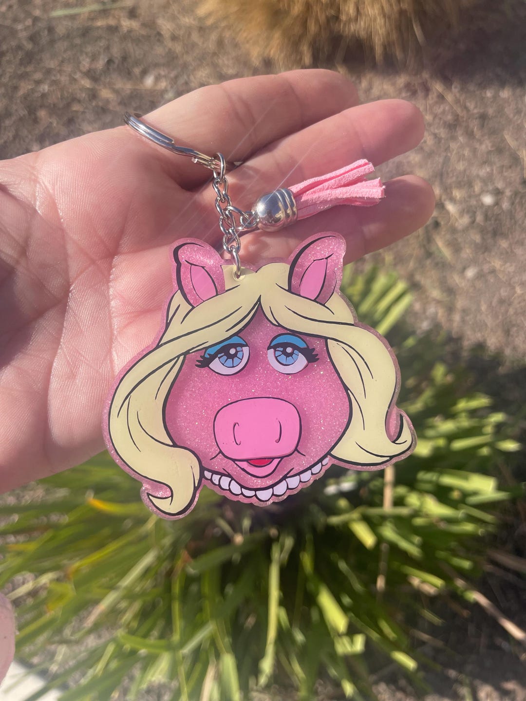 Miss Piggy Keychain, Muppets Keychain, Pig Lover Gift, Stocking Stuffer ...