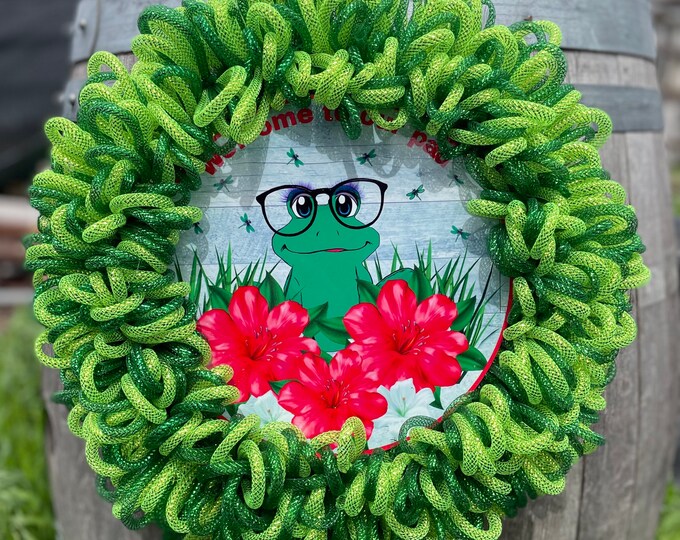 Frog Welcome Wreath - Etsy