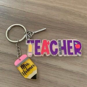 Teacher Keychain, Teacher Keychain Personalized, First Year Teacher ...