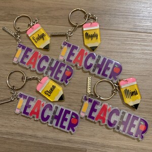 Teacher Keychain, Teacher Keychain Personalized, First Year Teacher ...