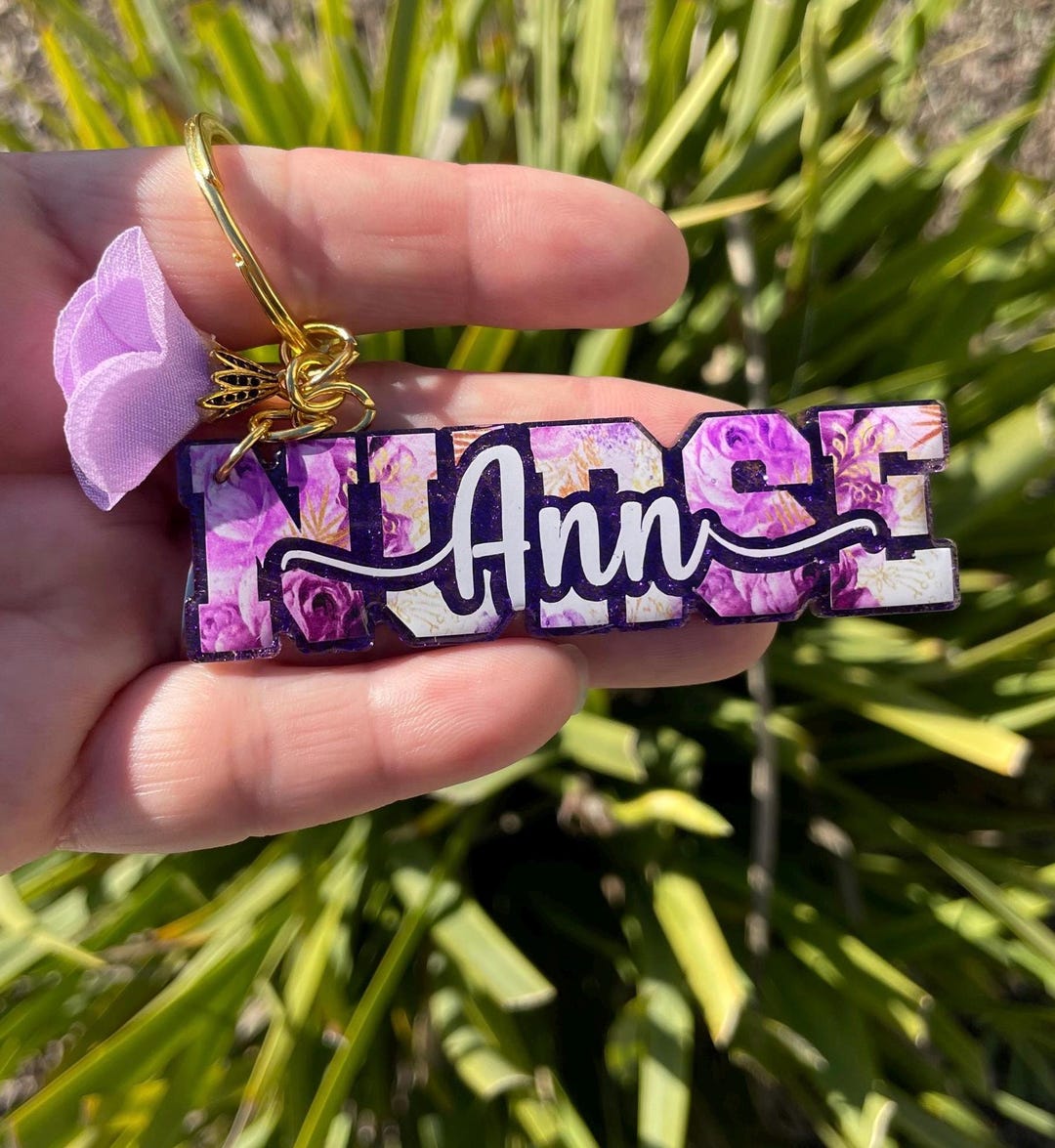 Nurse Keychain for Keys, Nurse With Name, Nurse Appreciation Gift ...