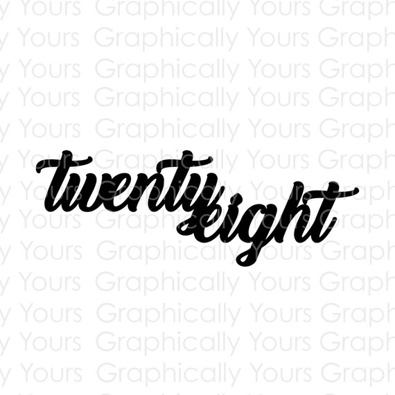 Twenty-eight SVG | Etsy