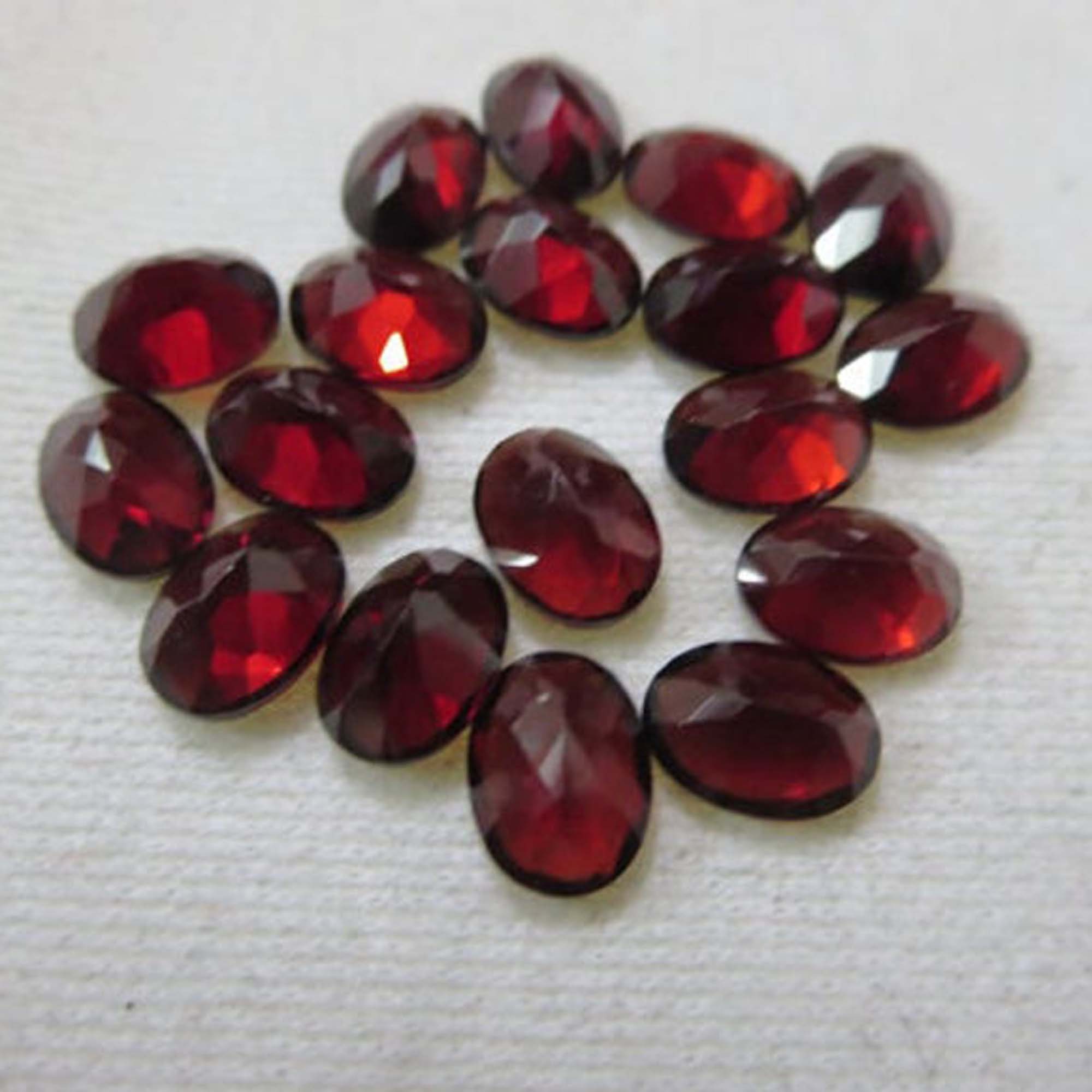 Attractive 10 Pieces Red Garnet Gemstones Approx 8x10 MM Oval | Etsy