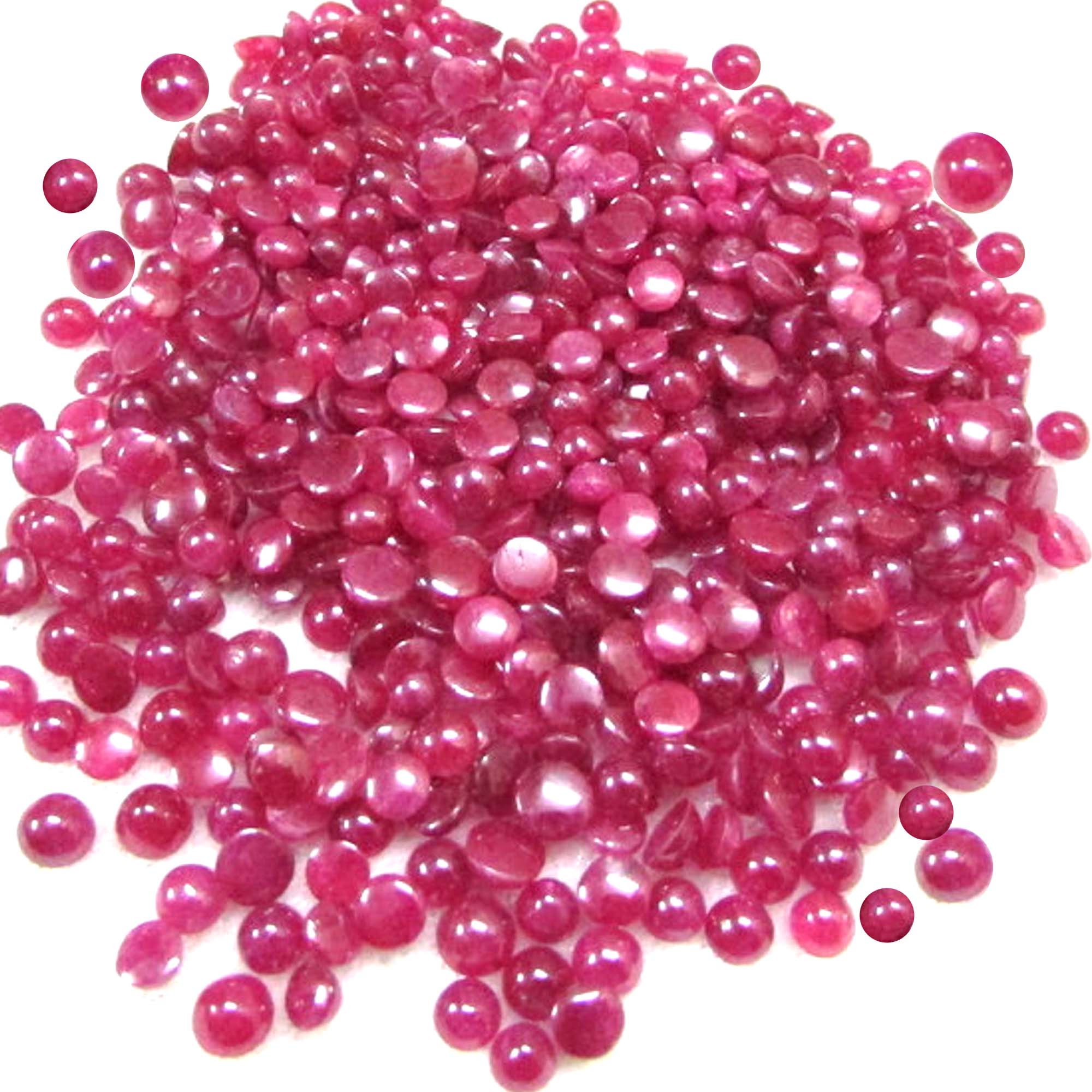 10 PCs Natural Red Ruby Gemstone Approx 6x6 MM Round Cabochon | Etsy