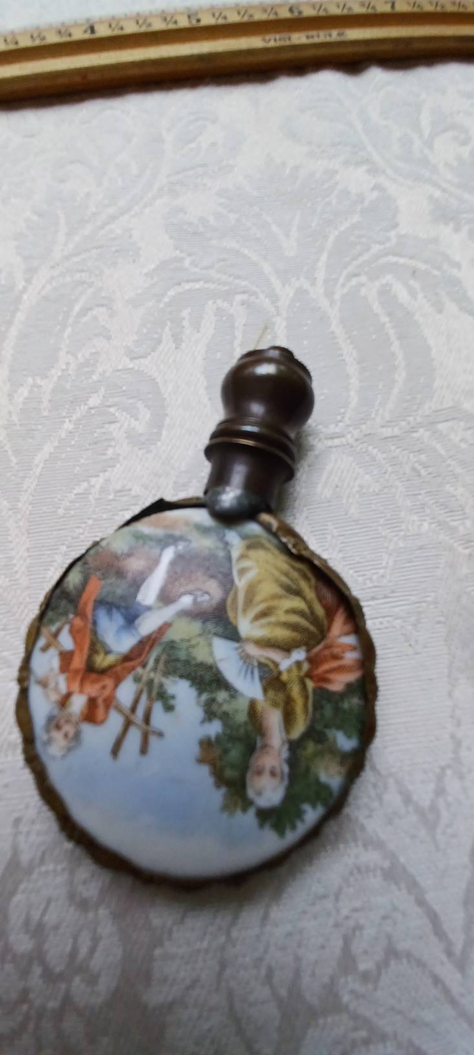 Antique Porcelain Hand Painted Courting Scene Finial 143 - Etsy