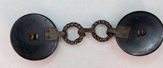 Victorian Cloak Cape Buckle With A Brass Center On A … - Gem