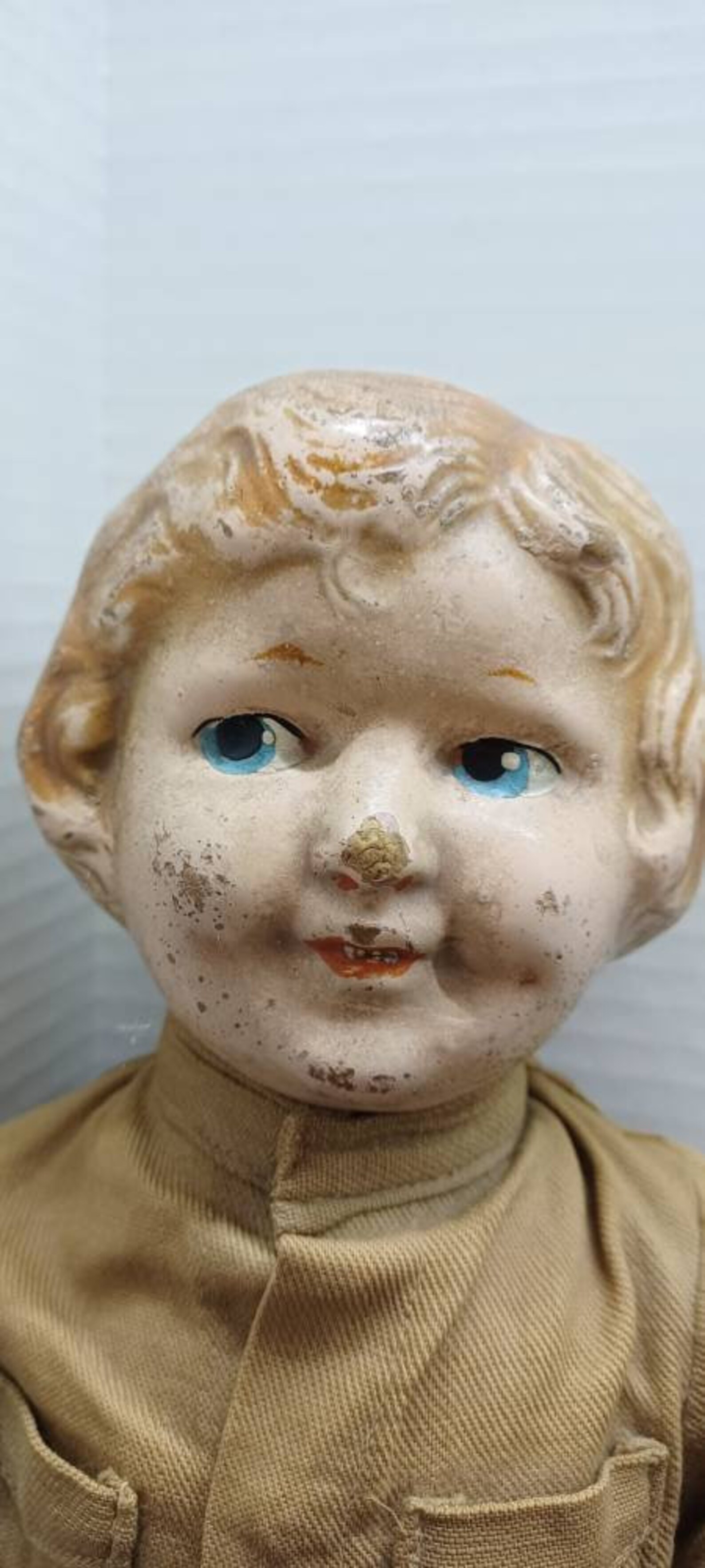 WW2 Boy Soldier Doll in Original Military Uniform With Painted - Etsy