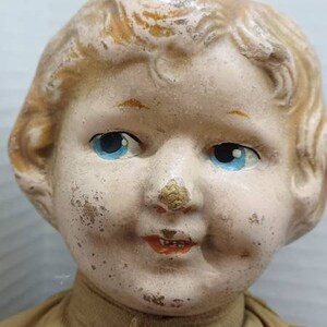 WW2 Boy Soldier Doll in Original Military Uniform With Painted Blue ...