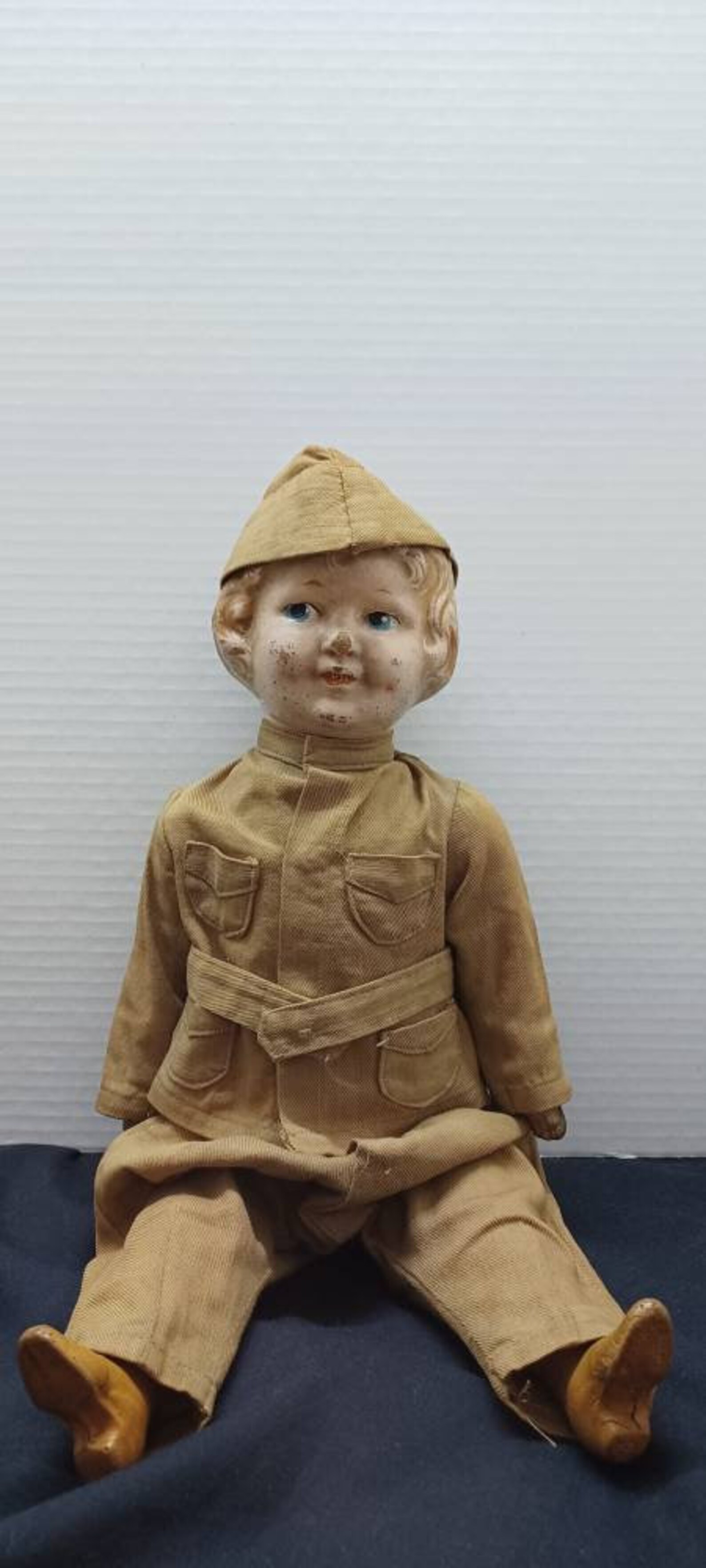 WW2 Boy Soldier Doll in Original Military Uniform With Painted - Etsy