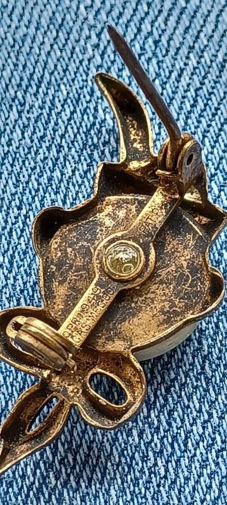 Vintage White Button Face Pin of A Boy Marked 1949 Uncas Mtg. Co. 43 - Etsy