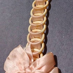 Antique Celluloid and Pink Silk Ribbon Sewing Chatelaine With A Thimble and Other Tools. #182 - Etsy