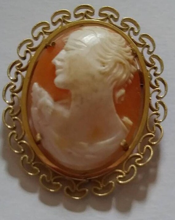 Vintage marked carved shell - Gem