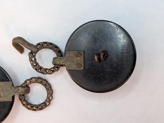 Victorian Cloak Cape Buckle With A Brass Center On A … - Gem