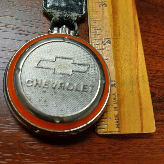 Vintage 70s Chevrolet Quartz Pocket Watch With Orange… - Gem