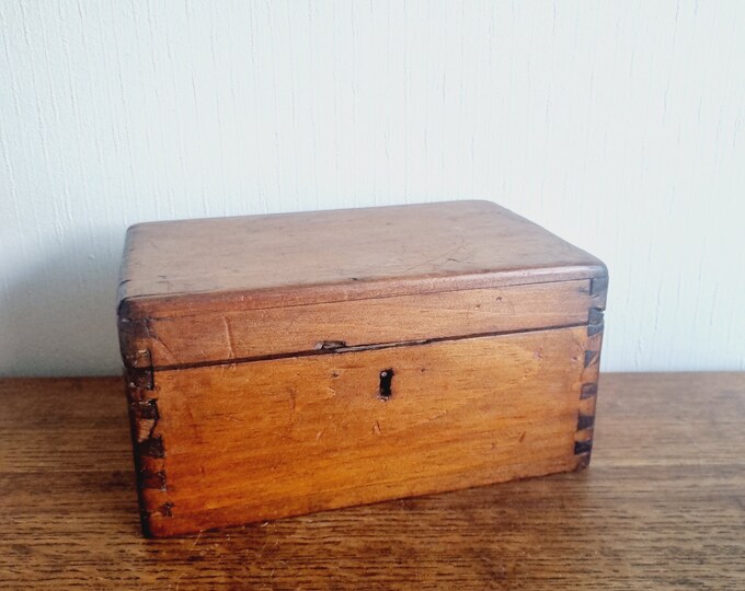 Antique Wooden Rustic Storage Box - Etsy