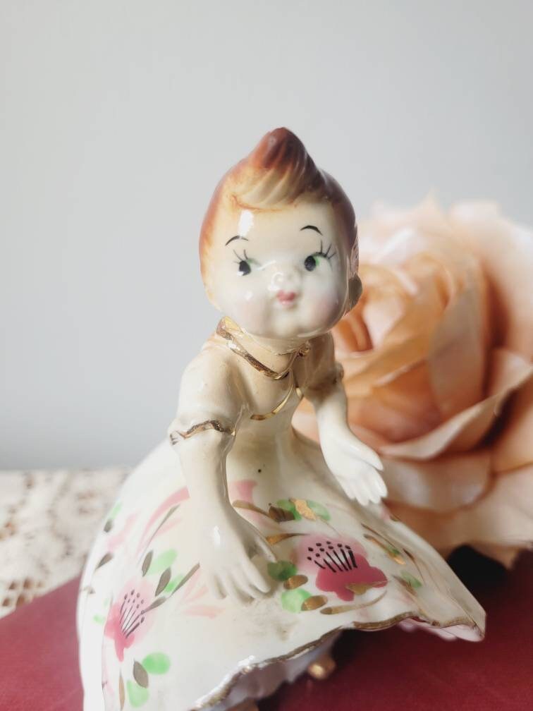 Pair of Kitsch Little Girl Figurines/ Ornaments - Etsy