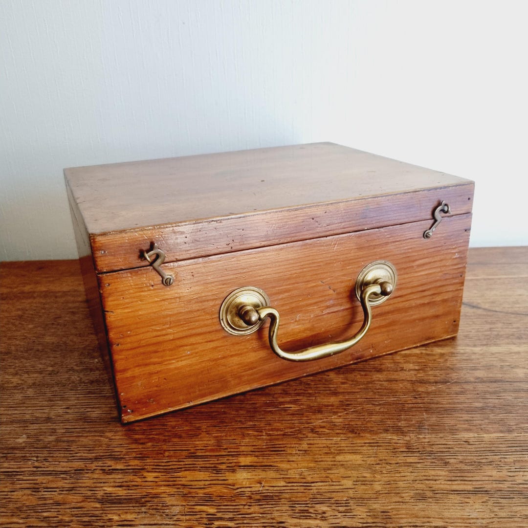 Antique Wooden Rustic Storage Box - Etsy