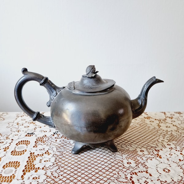 Pewter Teapot - Etsy