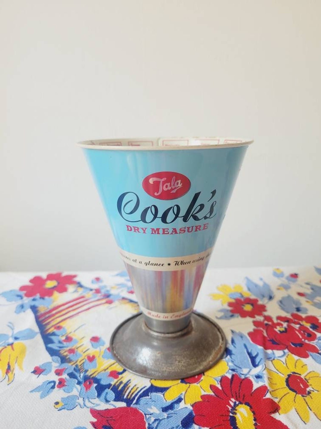 Vintage Kitchen Dry Measure by Tala | Vintage Recipe Printed Measuring ...